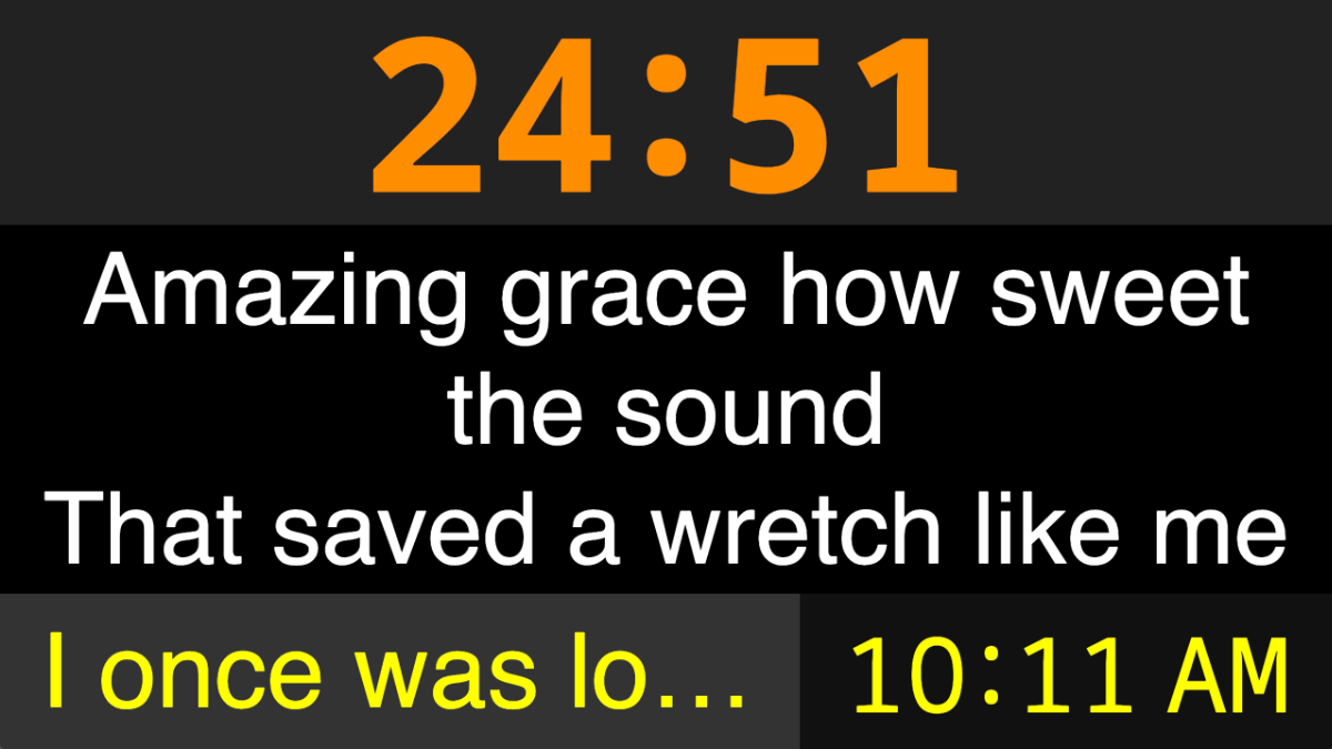 Church Presentation Web App - Big Screen
